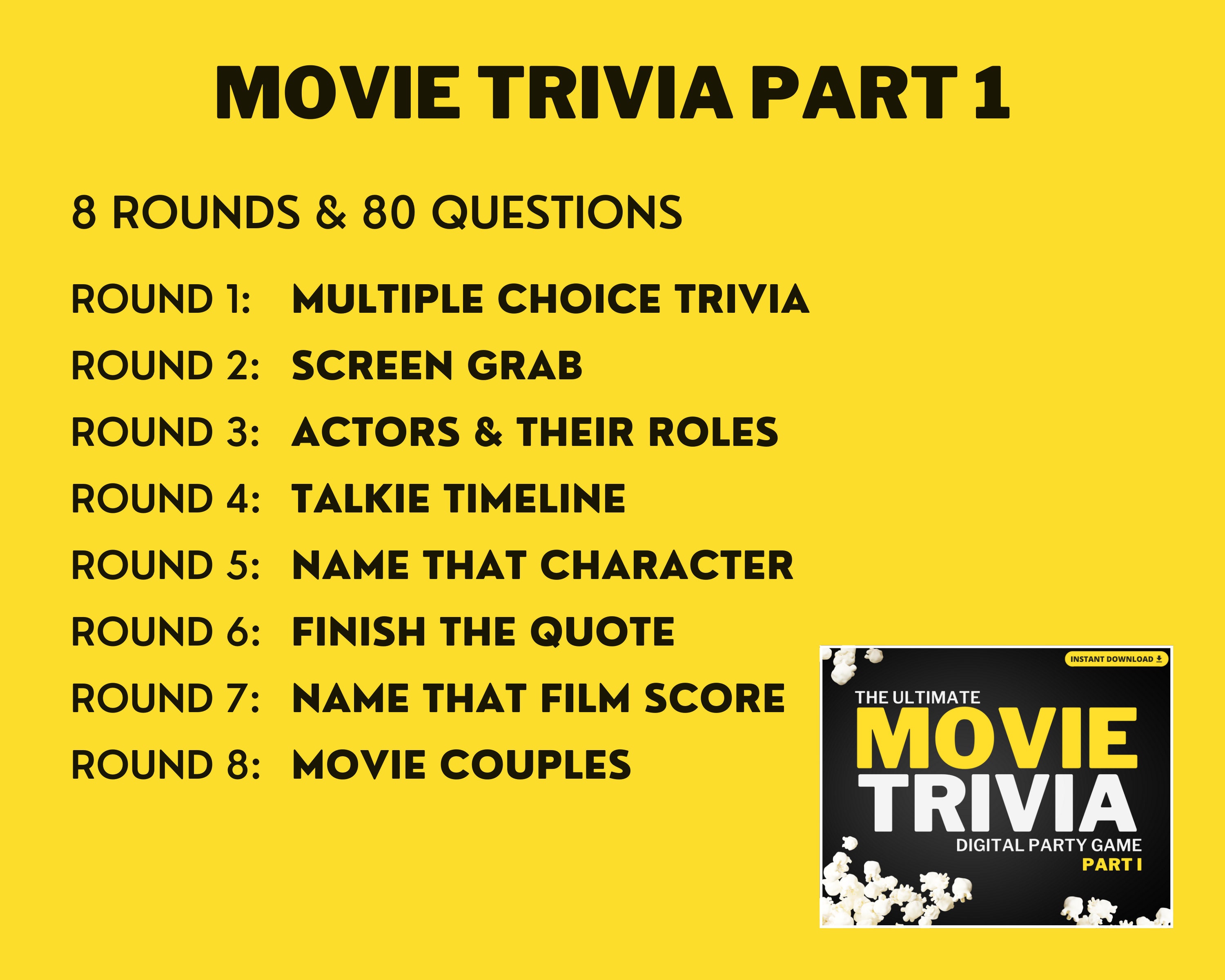 The Ultimate MOVIE TRIVIA Digital Game Bundle | 3 Games to Play ...