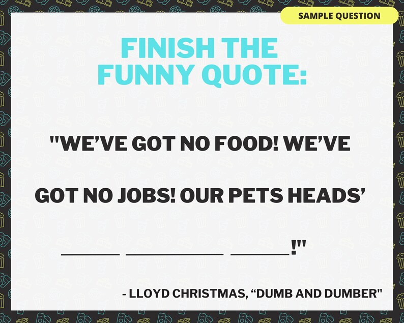 Comedy Movie Trivia Game: 70 Questions, 7 Rounds (PDF) - Etsy