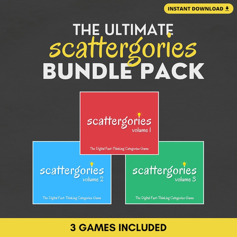 Scattergories Bundle: 3 Powerpoint Games (instant Download) - Etsy