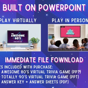 80's & 90's Digital Trivia Game Bundle | 2 Games Included: Awesome 80's ...