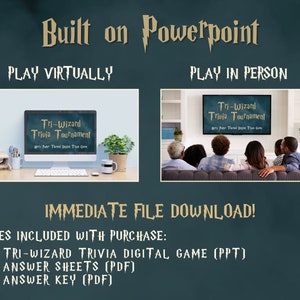 Harry Potter Trivia Game: Tri-wizard Tournament (powerpoint Digital ...