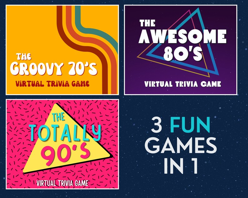 The Ultimate DECADE TRIVIA Digital Game Bundle 3 Games/decades to Play ...