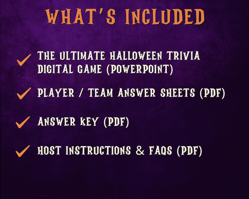 HALLOWEEN TRIVIA Digital Party Game | 5 Rounds & 40 Questions | Digital ...