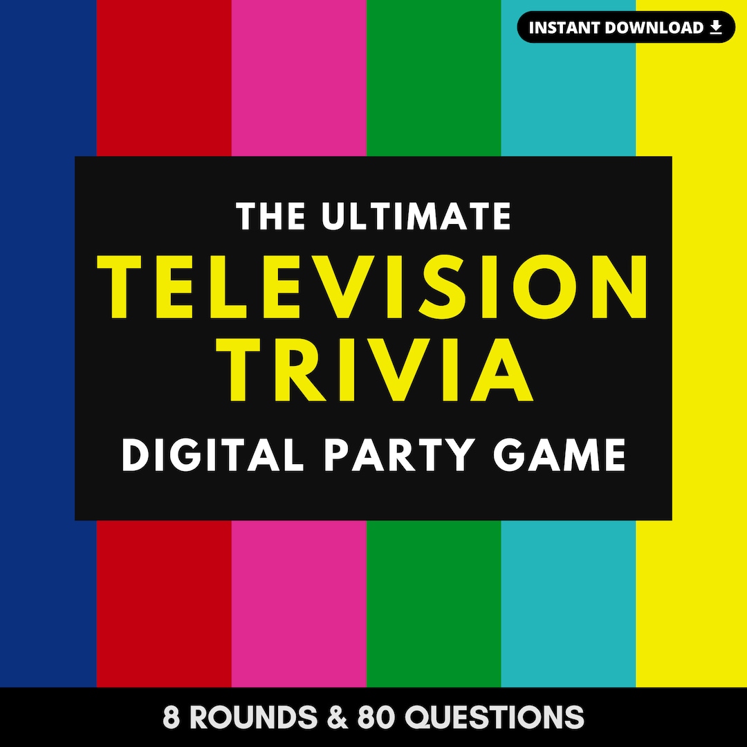 Ultimate TELEVISION TRIVIA Digital Game | 8 Rounds & 80 Questions to ...