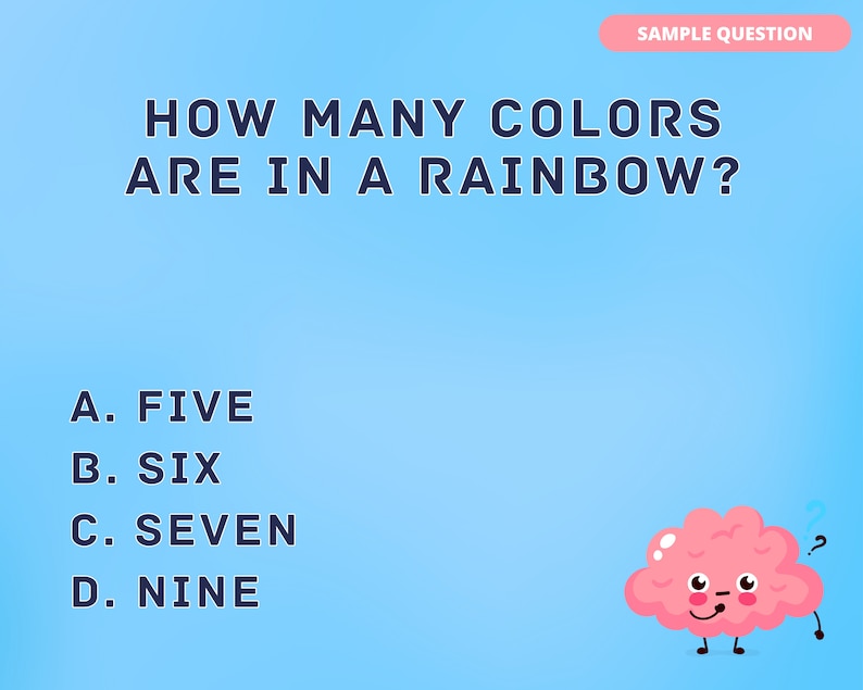 Kidz Trivia Game: Brainy's Ultimate Digital Quiz (powerpoint) - Etsy