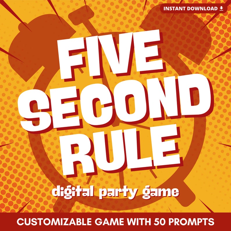Five Second Rule Party Game: 50 Prompts (PPT & PDF) - Etsy