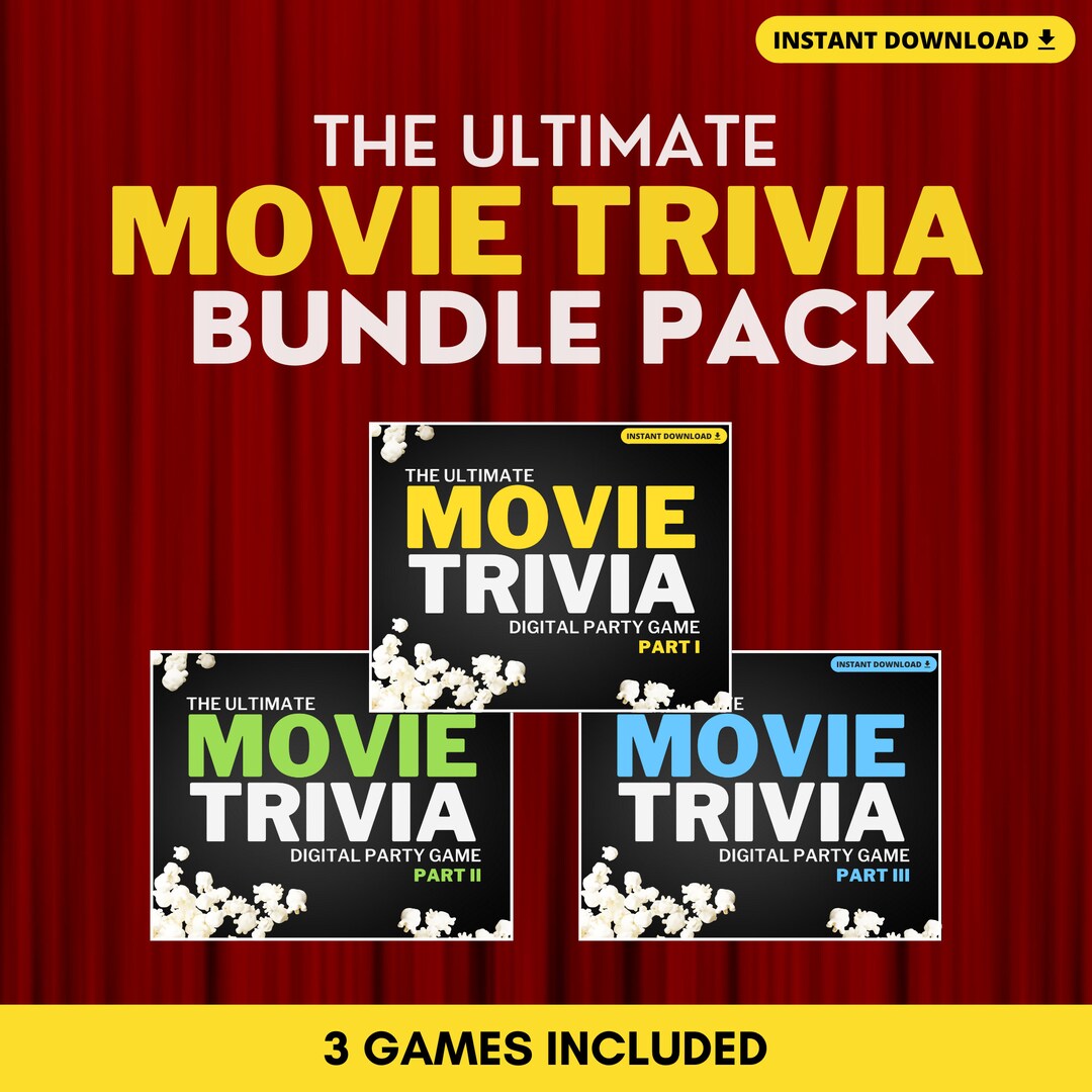 The Ultimate MOVIE TRIVIA Digital Game Bundle | 3 Games to Play ...