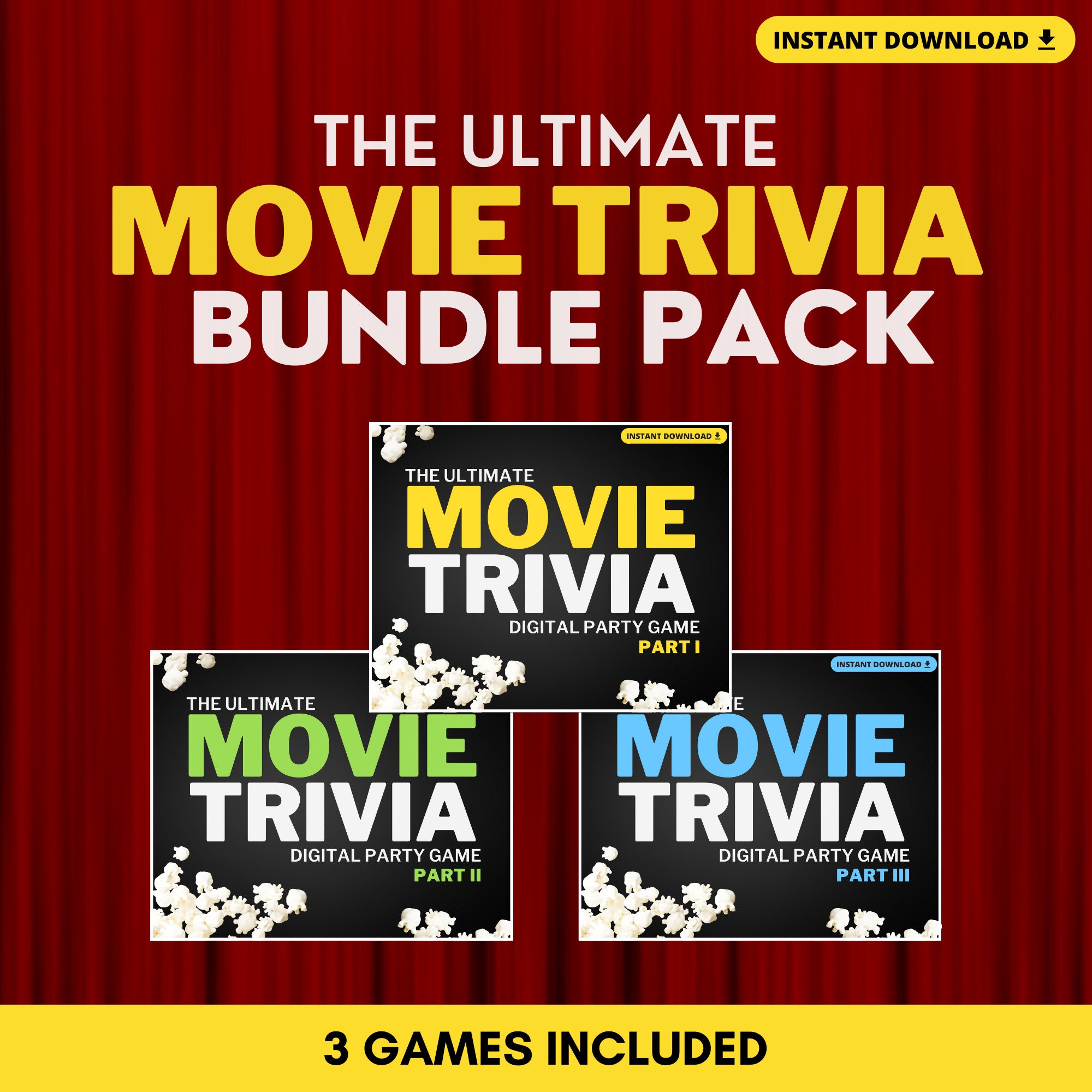 The Ultimate MOVIE TRIVIA Digital Game Bundle | 3 Games to Play ...