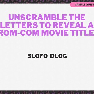 ROMCOM MOVIE TRIVIA Printable Game | 6 Rounds & 60 Questions to Test ...