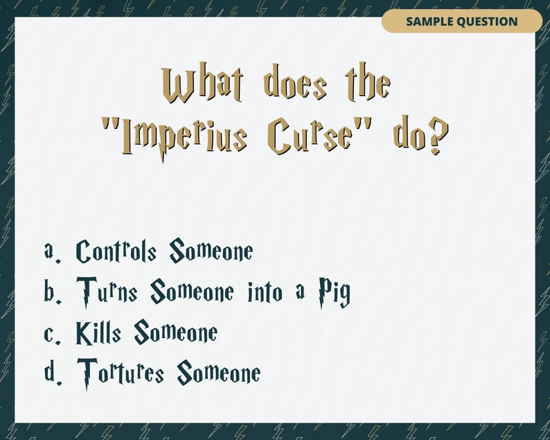 TRI-WIZARD TRIVIA Printable Game 6 Rounds & 60 Questions Perfect Game ...