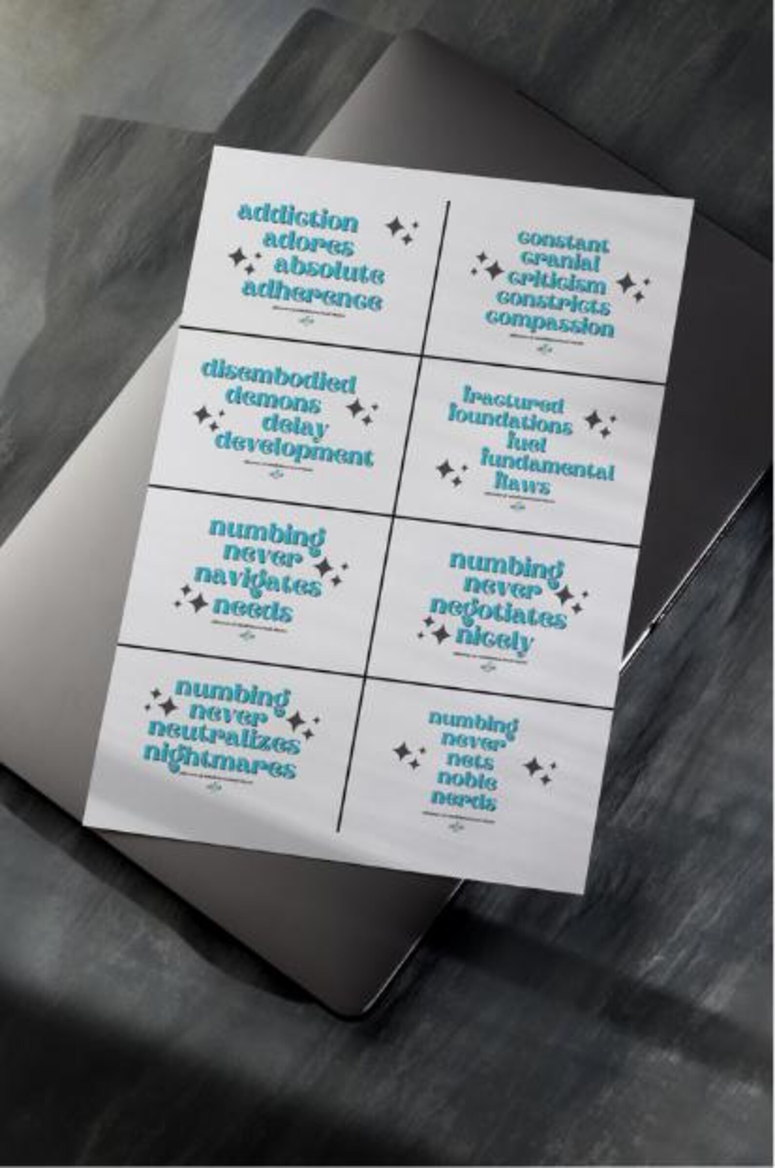 SELF-DESTRUCTION Set of 8 Daily Affirmation Digital Download V1 ...