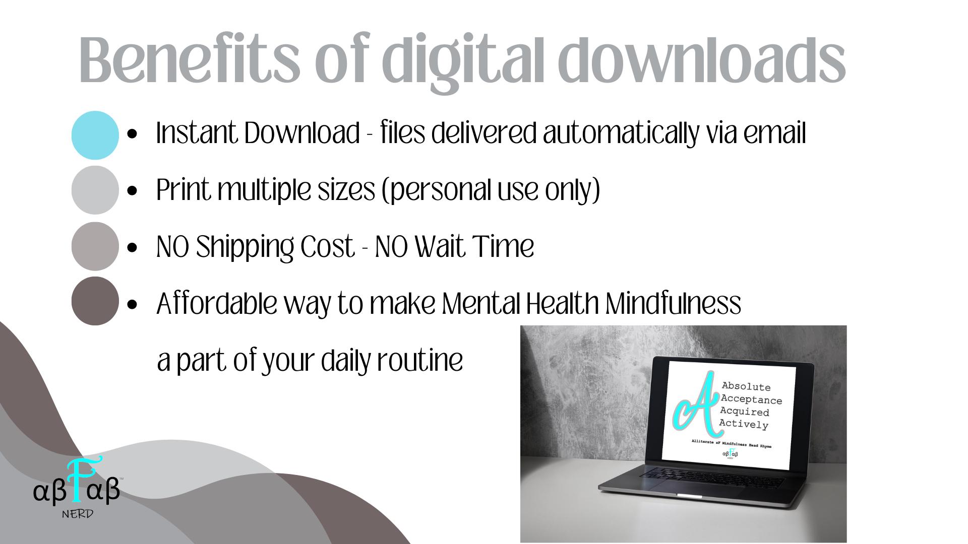 Acquired V2 Mindfulness Mantra Affirmation Card Positive Quote Self ...