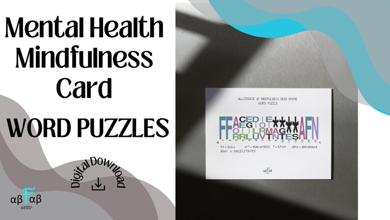 Facilitates WORD PUZZLE Daily Affirmation Digital Download Motivational ...