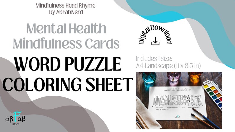 Manifest WORD PUZZLE Coloring Sheet Daily Affirmation Digital Download ...