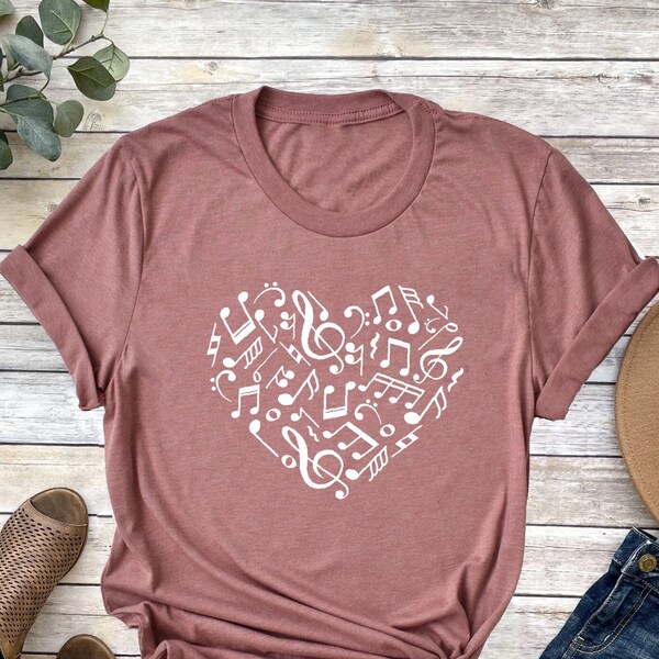 Music Note Heart - Etsy