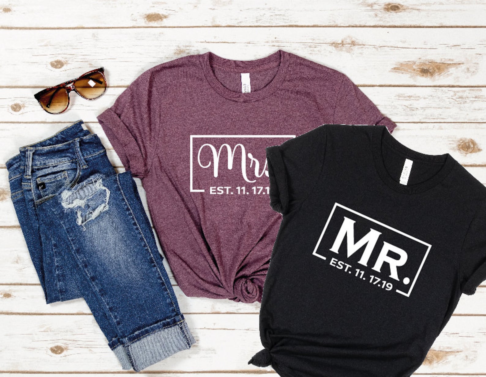 Future Mr Mrs T-shirts, Custom Couple Shirts, Bride Gift,husband Est ...