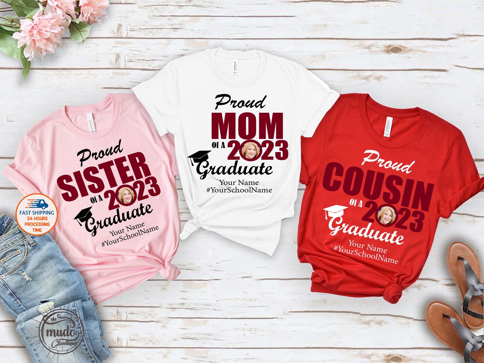 Personalized Graduation Family Shirts,custom Graduate Family 2023 Shirt ...