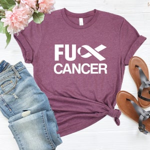 F_ck Cancer Shirt,breast Cancer Awareness T Shirt,cancer Survivor Tees ...