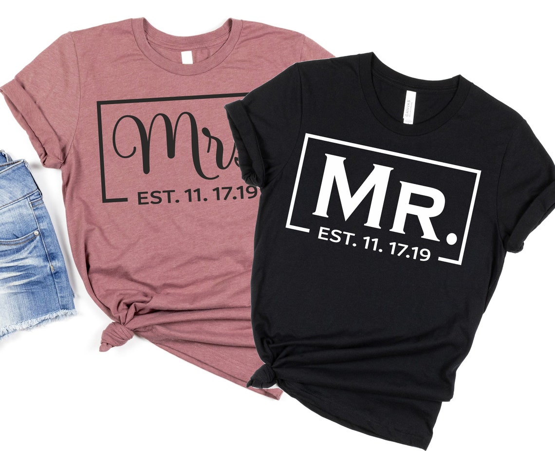 Future Mr Mrs T-shirts Custom Couple Shirts Bride - Etsy