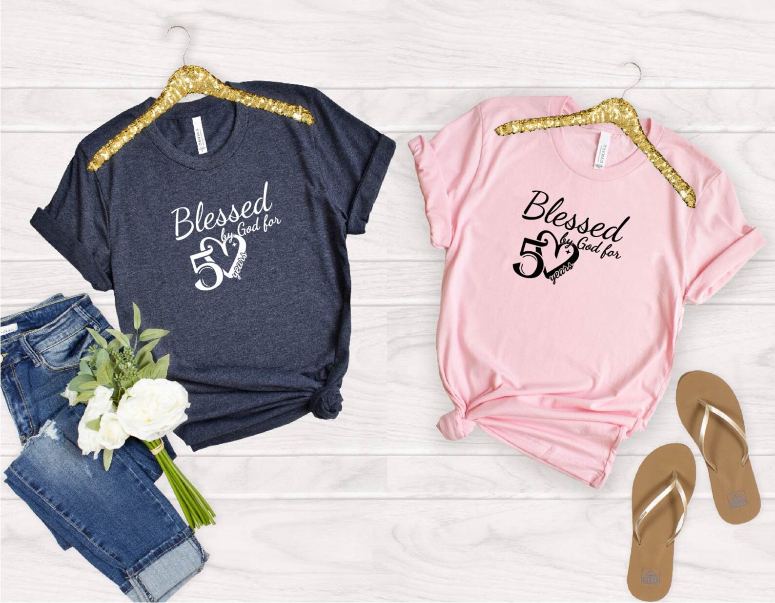 Blessed by God for 50 Years T-shirt, Funny 50th Birthday Gift - Etsy