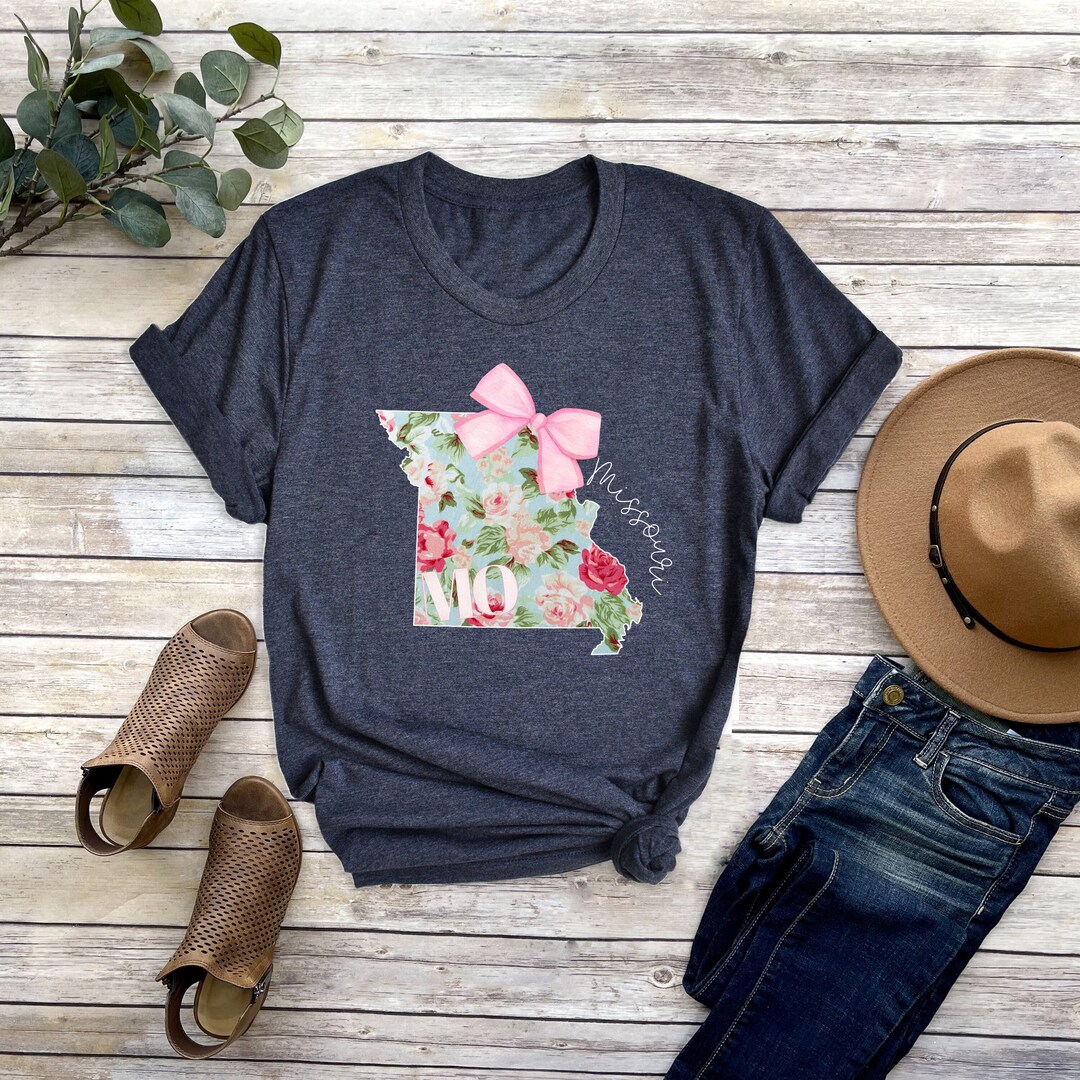 Missouri State Floral Shirt, State Map Shirts, State of Missouri Shirt ...