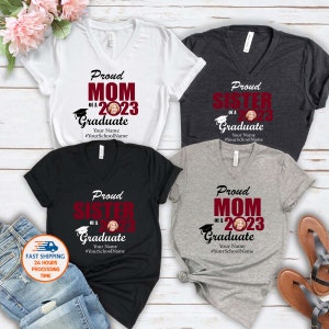 Personalized Graduation Family Shirts,custom Graduate Family 2023 Shirt,class of 2023 T-shirts ...