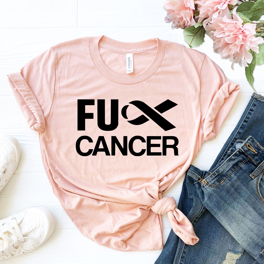F_ck Cancer Shirt,breast Cancer Awareness T Shirt,cancer Survivor Tees ...