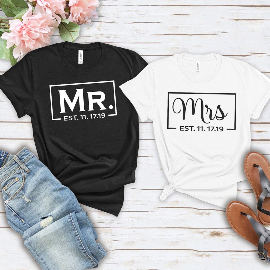 Future Mr Mrs T-shirts, Custom Couple Shirts, Bride Gift,husband Est ...