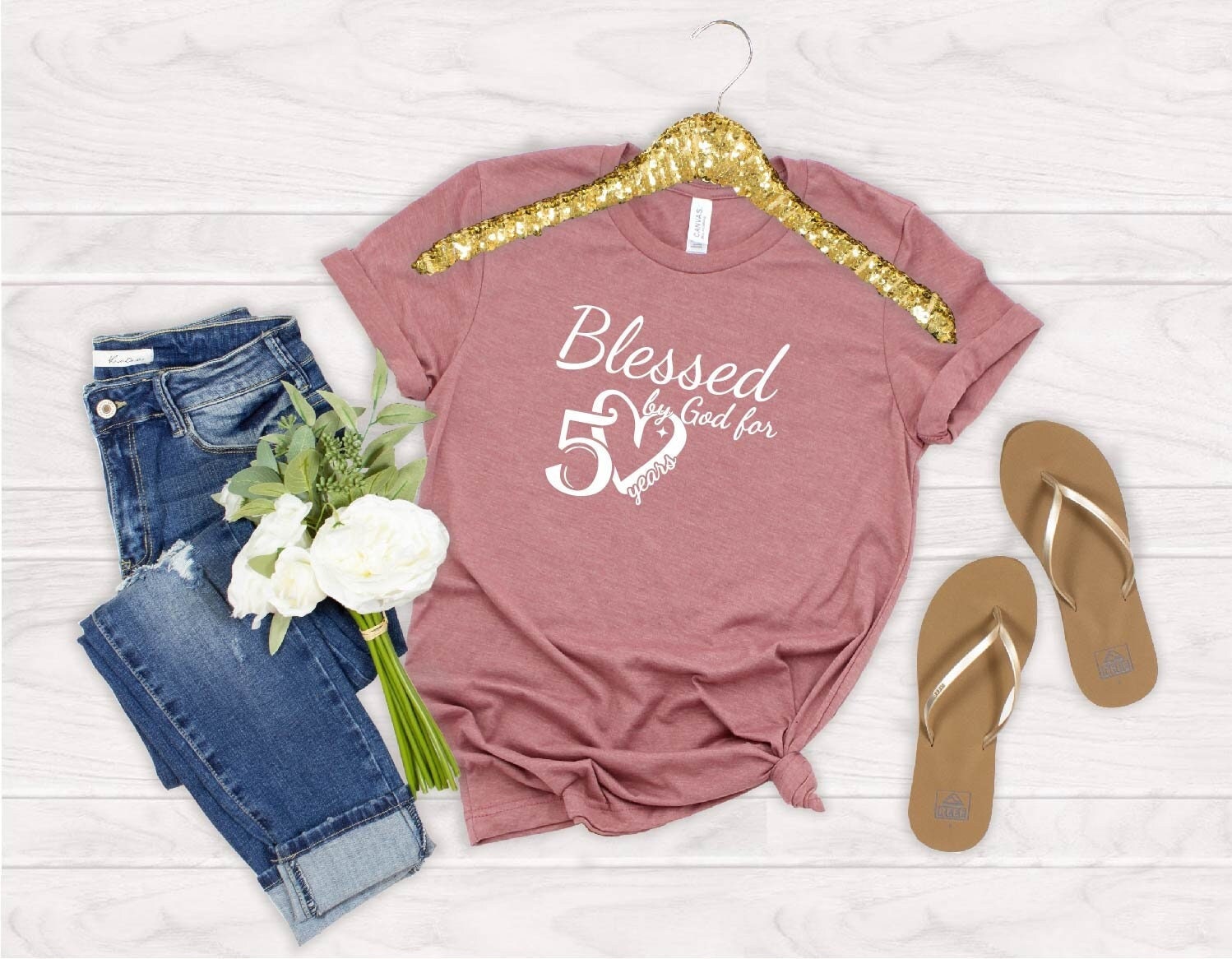 Blessed by God for 50 Years Shirts,funny 50th Birthday Gift for Women ...