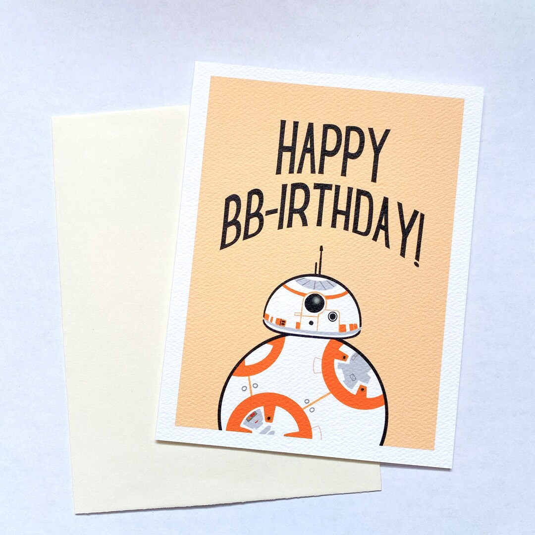 Happy Bb-irthday! | Birthday Card | Star Wars Card | Personalized Card ...