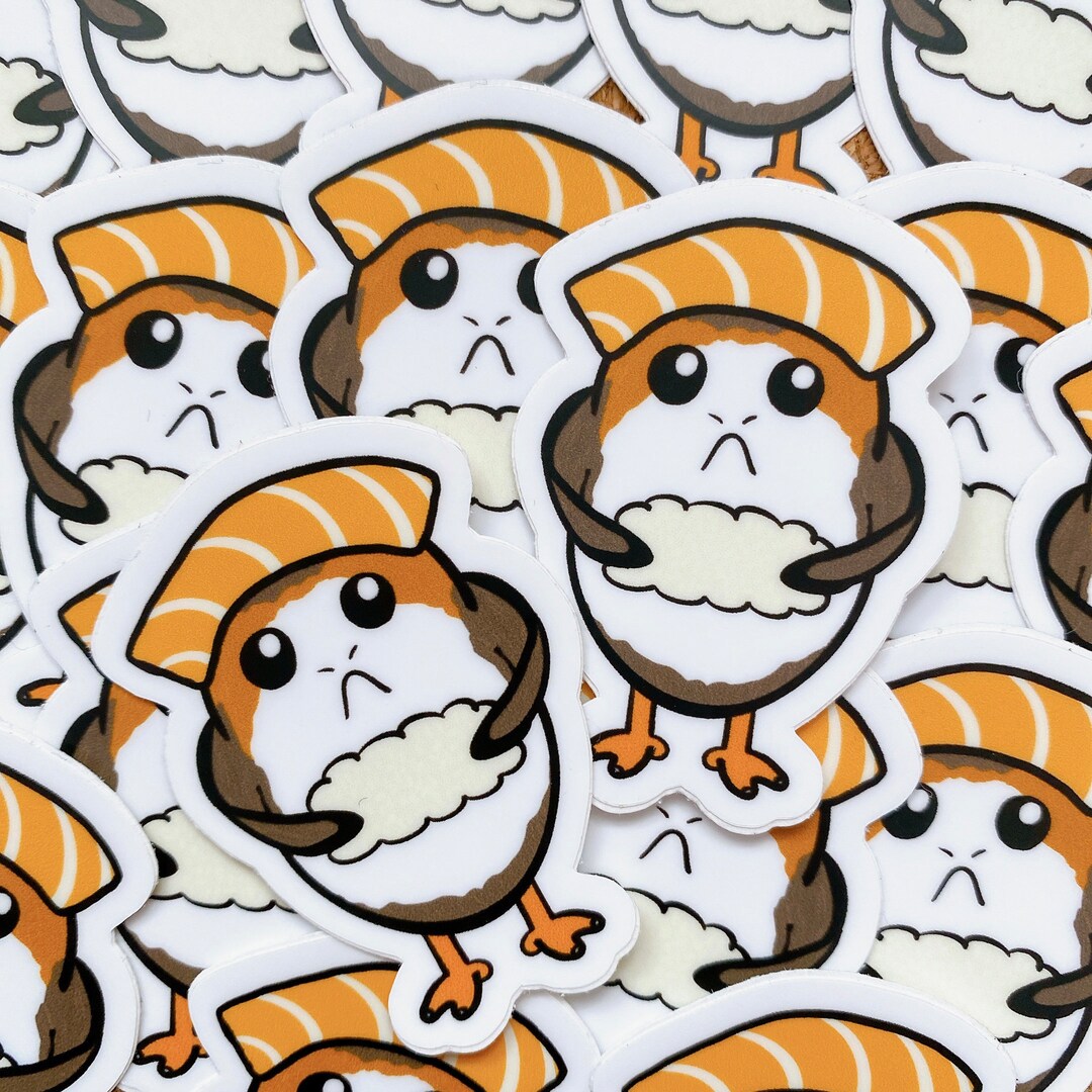 Porg Nigiri Sticker | Star Wars Sticker Water Bottle Laptop Planner ...