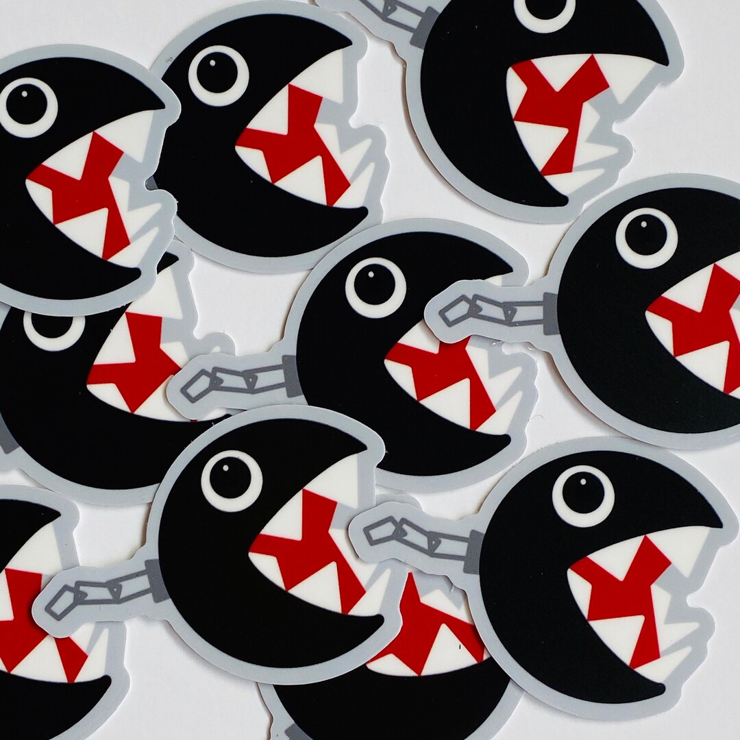 Chain Chomp Sticker | Super Mario Bros Sticker Water Bottle Planner ...