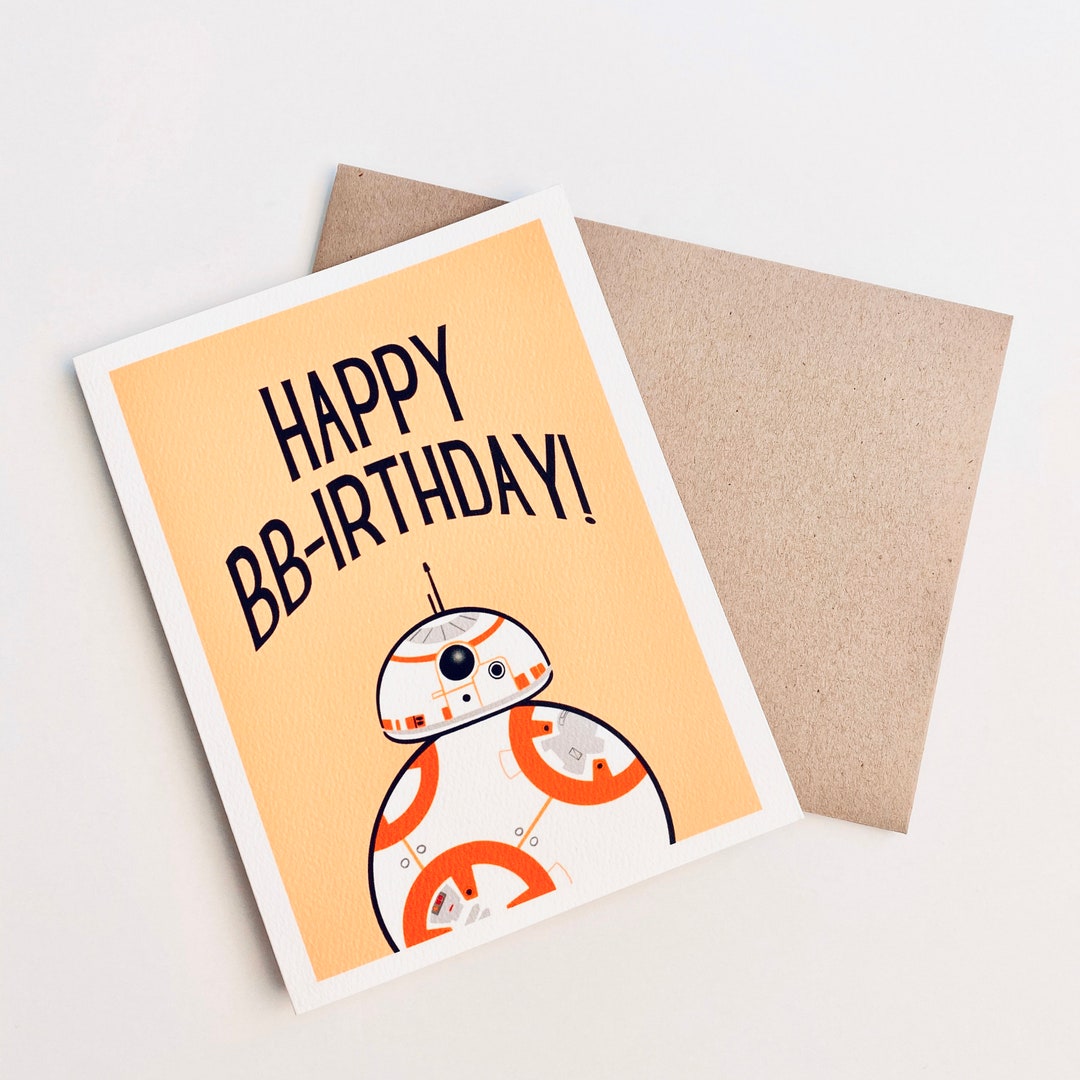 Happy Bb-irthday Birthday Card Star Wars Card - Etsy