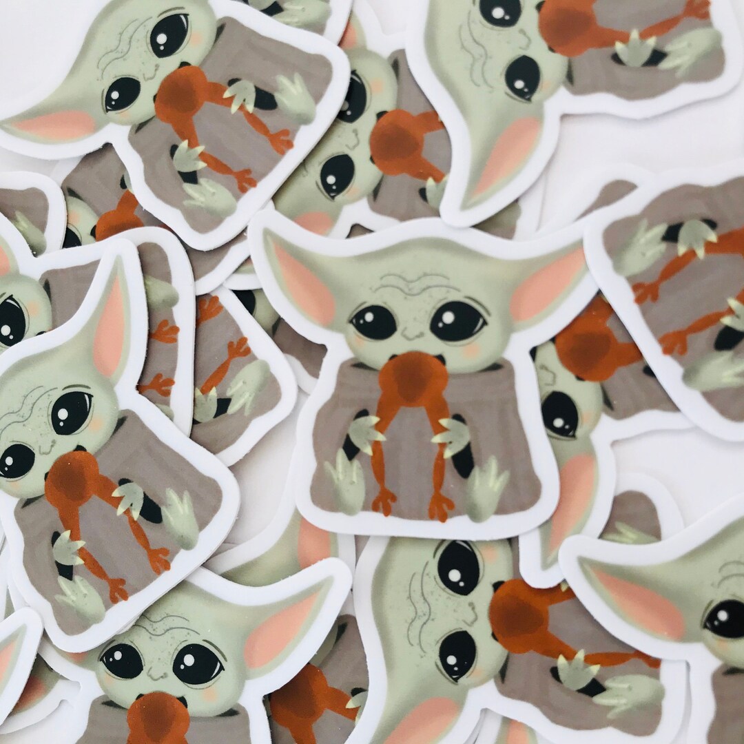 Grogu Sticker | Star Wars Sticker Water Bottle Laptop Skateboard ...