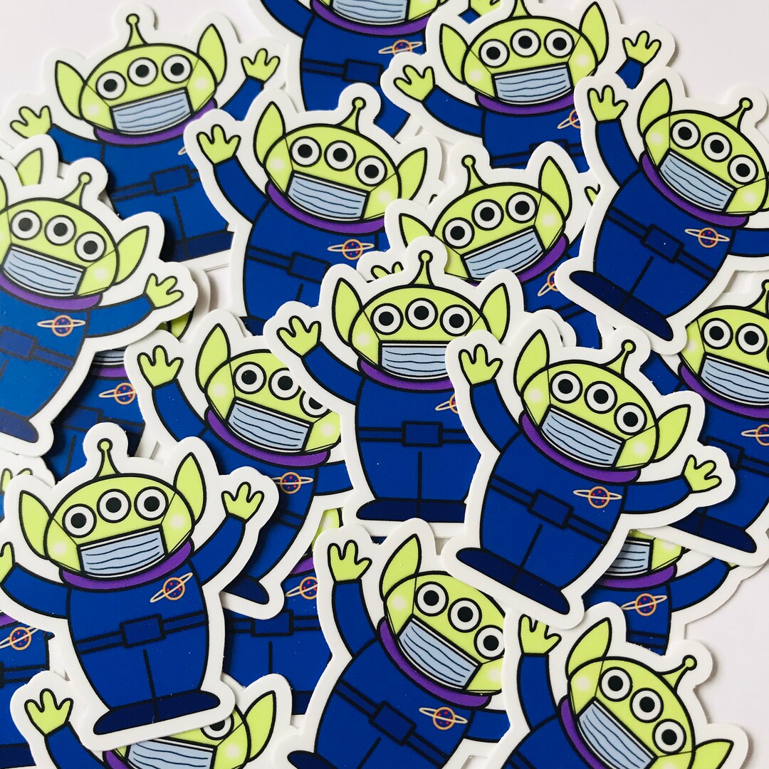 Toy Story Alien Mask Sticker | Disney Sticker Water Bottle Laptop ...