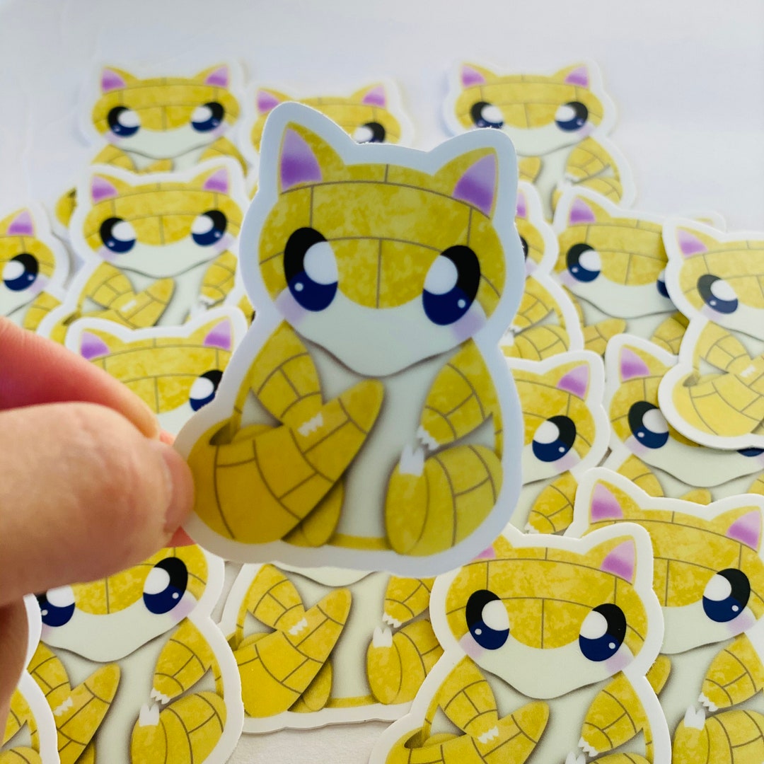 Sandshrew Sticker | Pokemon Sticker Water Bottle Laptop Skateboard ...
