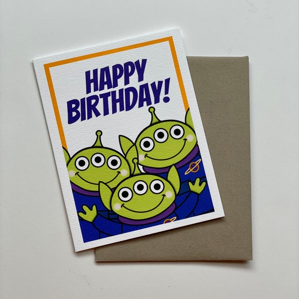 Toy Story Alien Birthday Card - Etsy