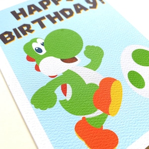 Yoshi Birthday Card | Personalized Card | Super Nintento Card - Etsy