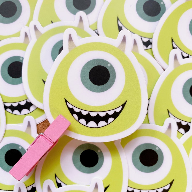 Monsters Inc. Mike Wazowski Sticker | Disney Sticker Water Bottle ...