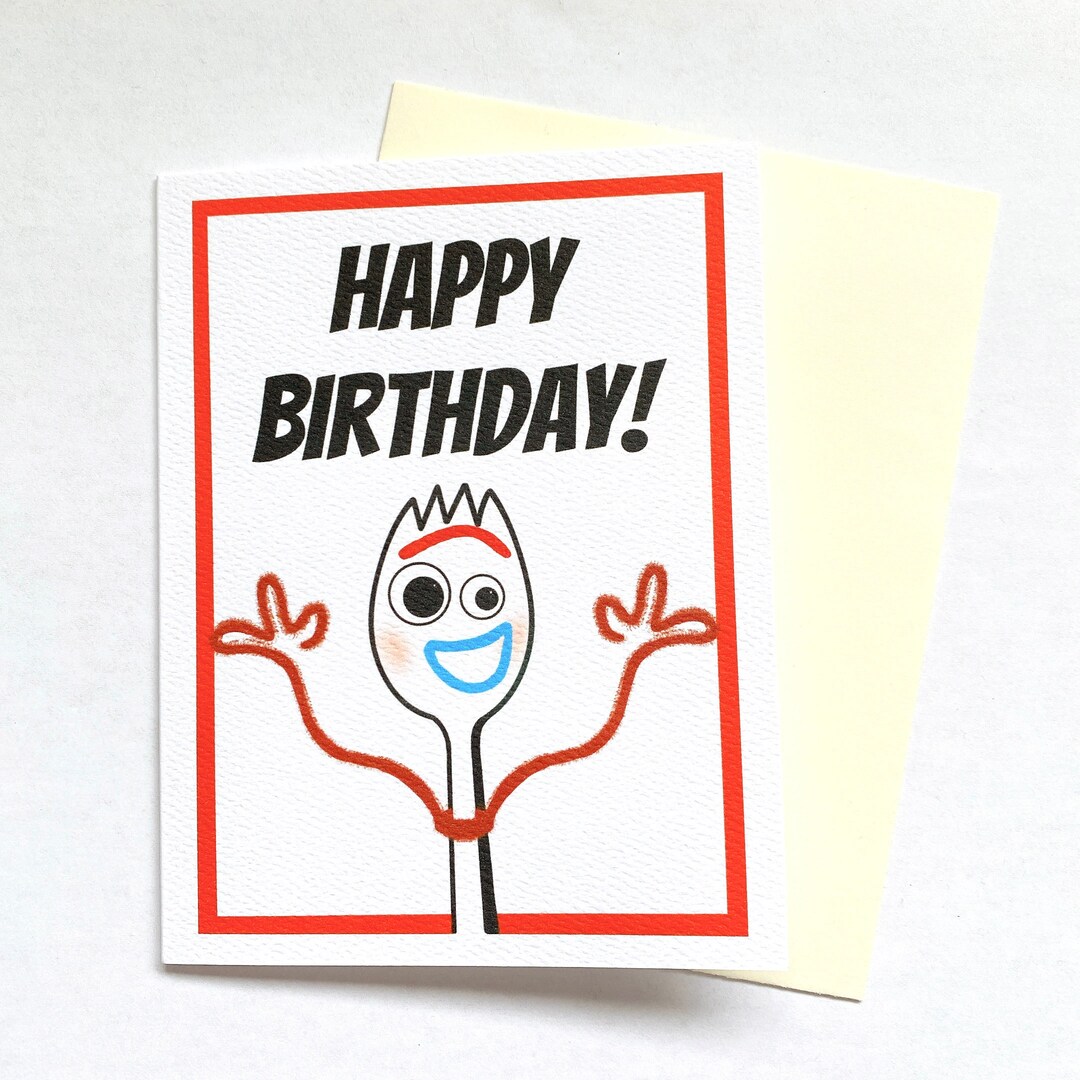 Cute Birthday Card | Toy Story Forky Birthday Card | Personalized Card ...