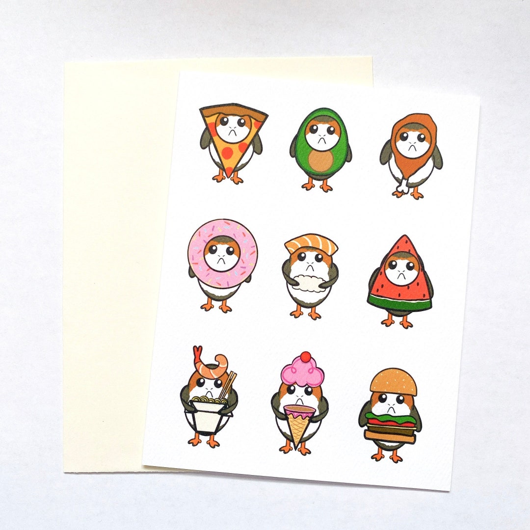 Cute Star Wars Card | Porg Greeting Card | Thinking of You | Greeting ...