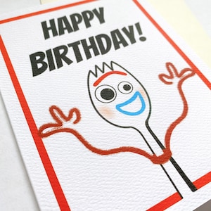 Cute Birthday Card | Toy Story Forky Birthday Card | Personalized Card ...