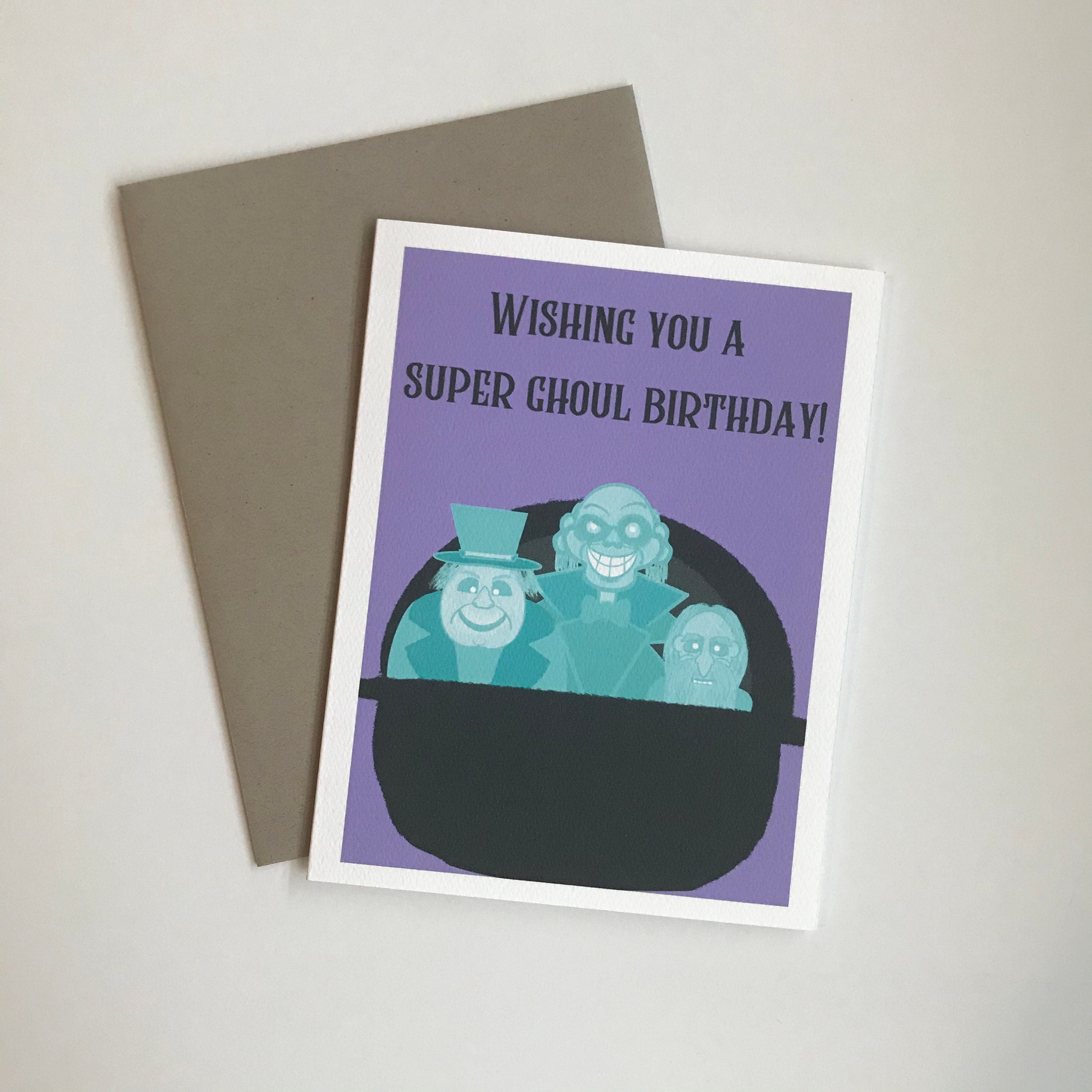 Haunted Mansion Birthday Card Happy Haunts Card - Etsy