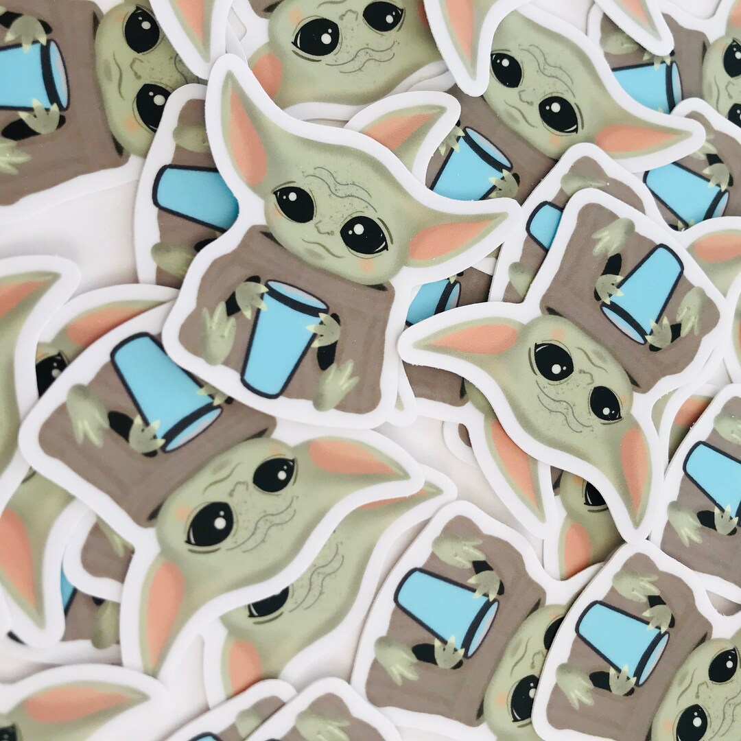 Grogu Sticker | Star Wars Sticker Water Bottle Laptop Planner ...