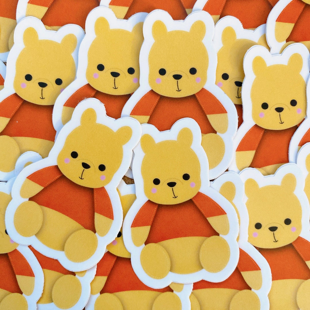 Pooh Bear Sticker Disney Sticker Water Bottle Laptop Skateboard Planner ...