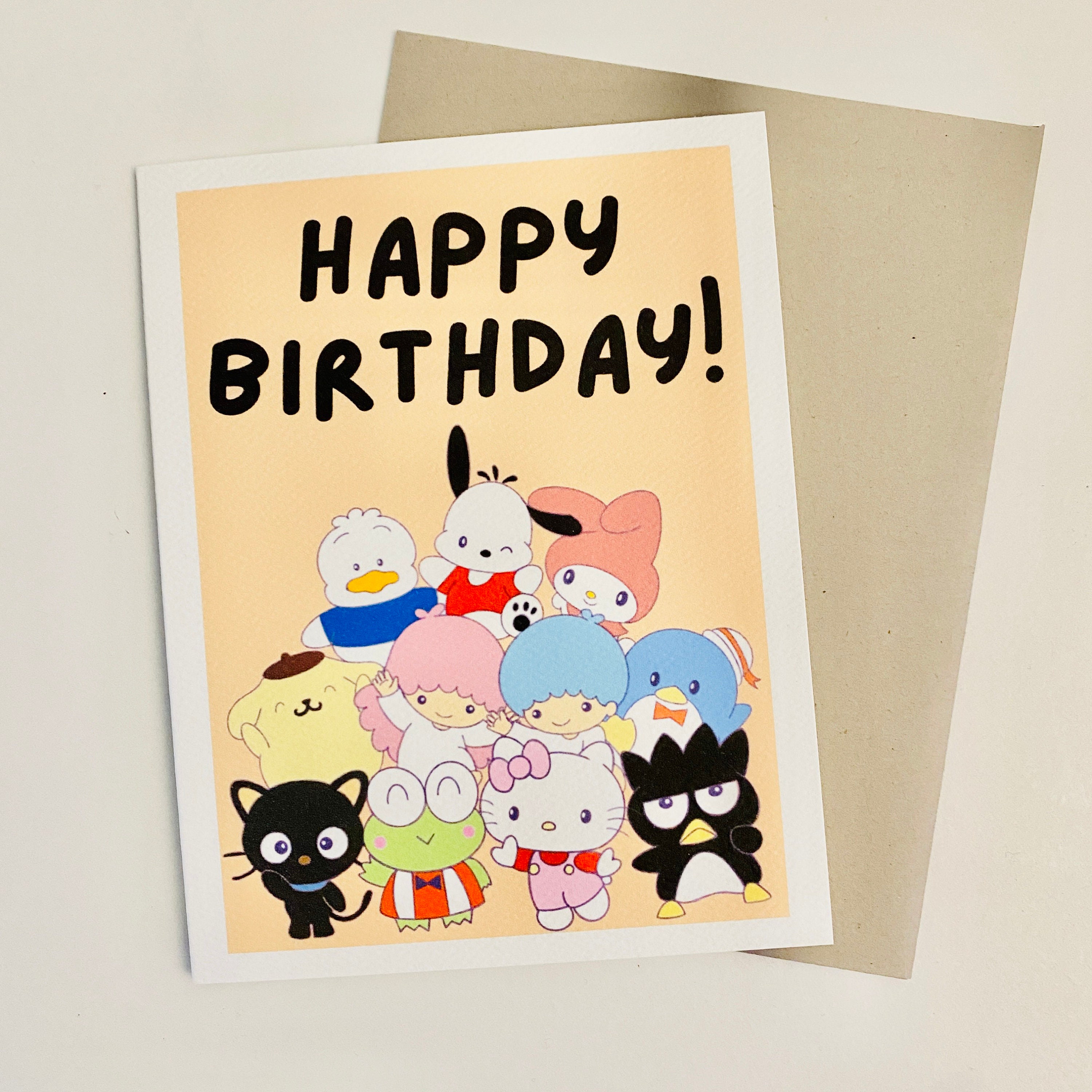 Sanrio Birthday Card Cute Birthday Card Personalized Card - Etsy