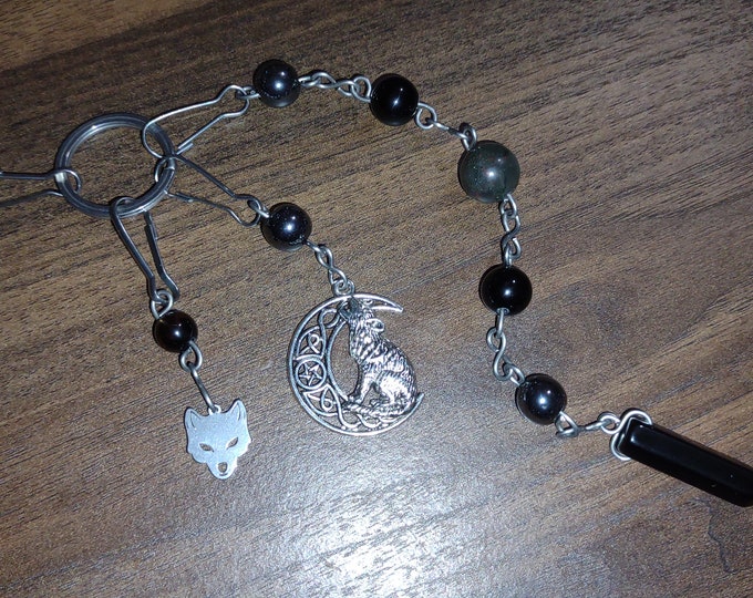 Fenrir Inspired Pendulum Keychain, Fenrir Prayer Beads , Stainless ...
