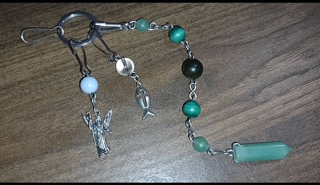 Archangel Raphael Inspired, Saint Raphael Inspired Pendulum Keychain ...
