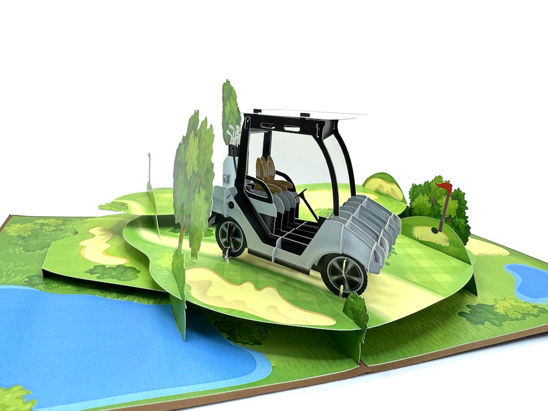 Golf Course Pop-up Card - Perfect for Father's Day, Birthdays ...