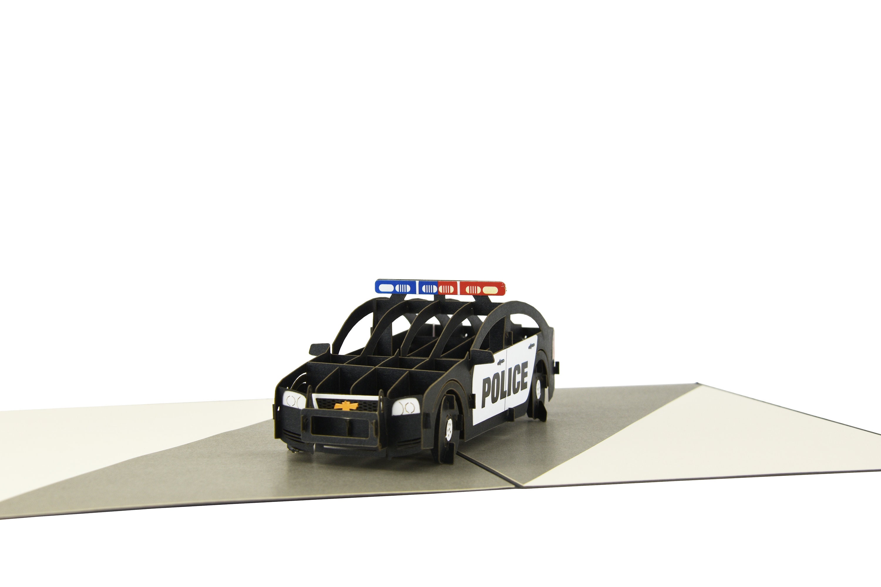 Police Car Pop up Card for Birthday Party Retirement Fathers Day ...